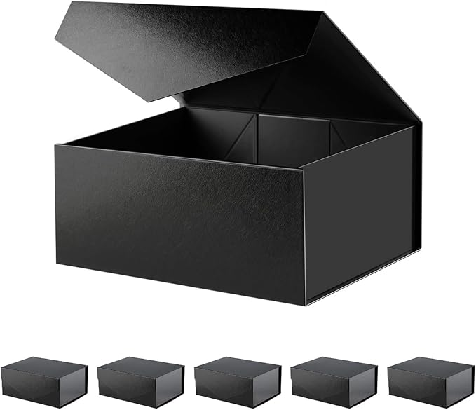 Amazon.com: BLK&WH 6 Gift Boxes 9x6.5x3.8 Inches, Black Gift Boxes ...