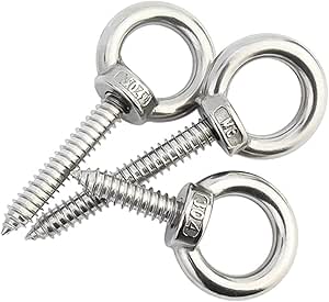 Amazon.com: NASTYA 304 Stainless Steel Sheep Eye Nut Round Ring Self Tapping Screw Hook (Color ...