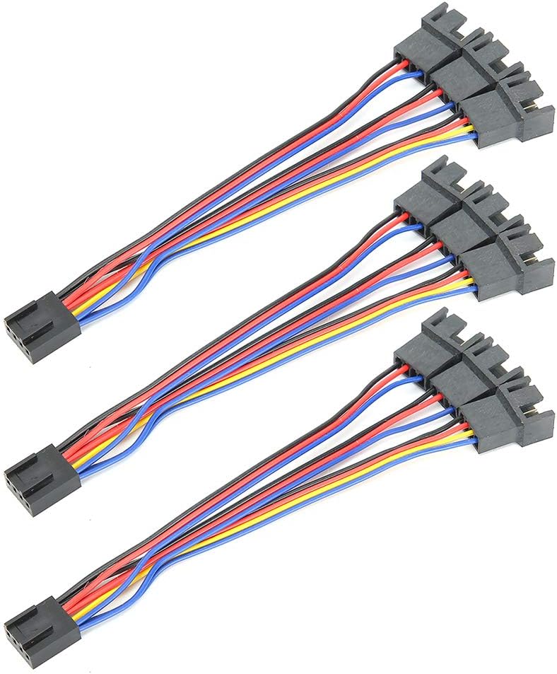 Amazon.co.jp: 3 Pin / 4 Pin Fan Adapter Cable, Universal Extension Cable CPU Converter Fan ...