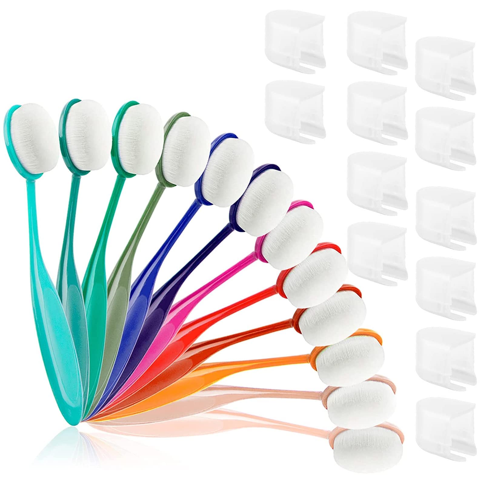 Amazon.com: Yoseng 12 pcs Colored Ink Blending Brushes with dust Cover ...