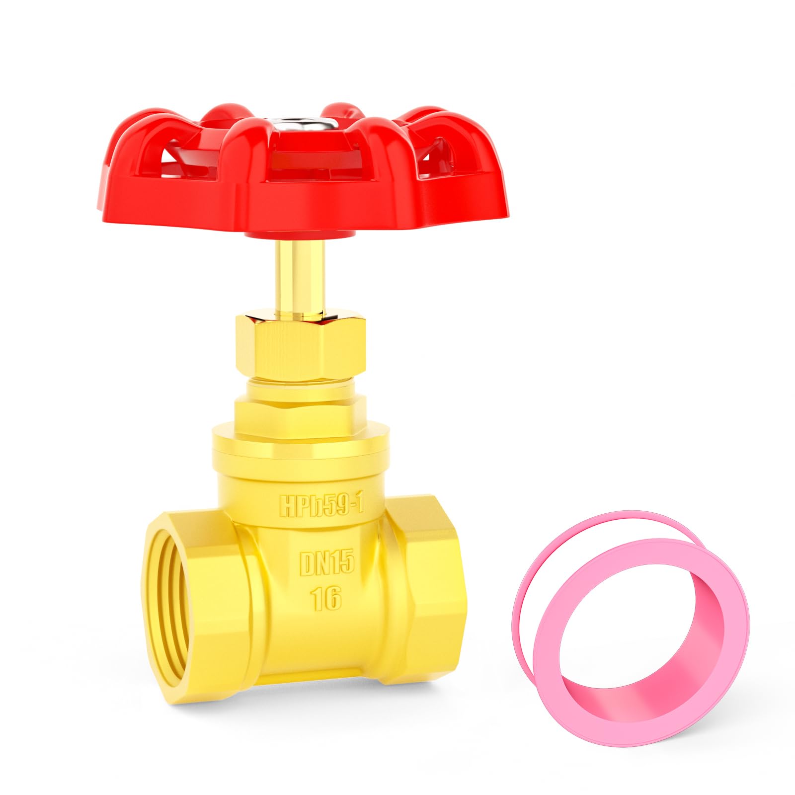 Amazon.com: GASHER 1PCS Brass industrial Gate Valve, 1/2" NPT DN15 ...