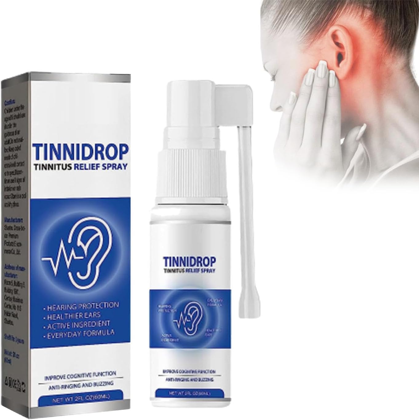 TinniDrop Tinnitus - Spray para aliviar el tinnitus, alivio del ...