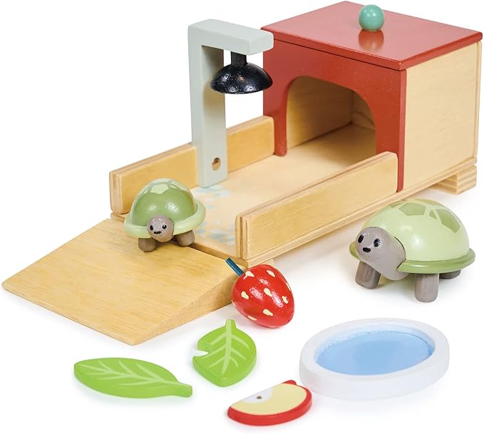 Amazon.com: Tender Leaf Toys - Tortoise Pet Set - 10 Piece Wooden ...