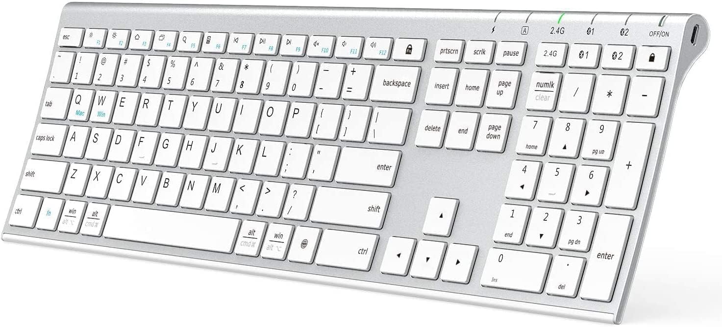 Amazon.com: Bluetooth Keyboard, iClever DK03 Wireless Keyboard Multi ...