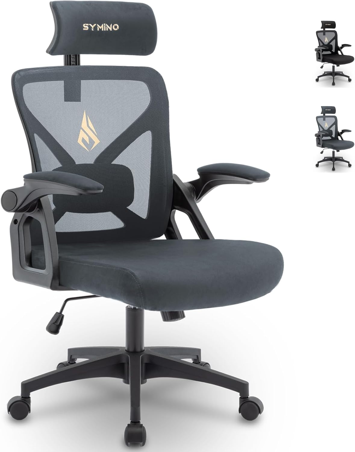 Symino Office Chair, Ergonomic Office Chair With Adjustable Headrest ...