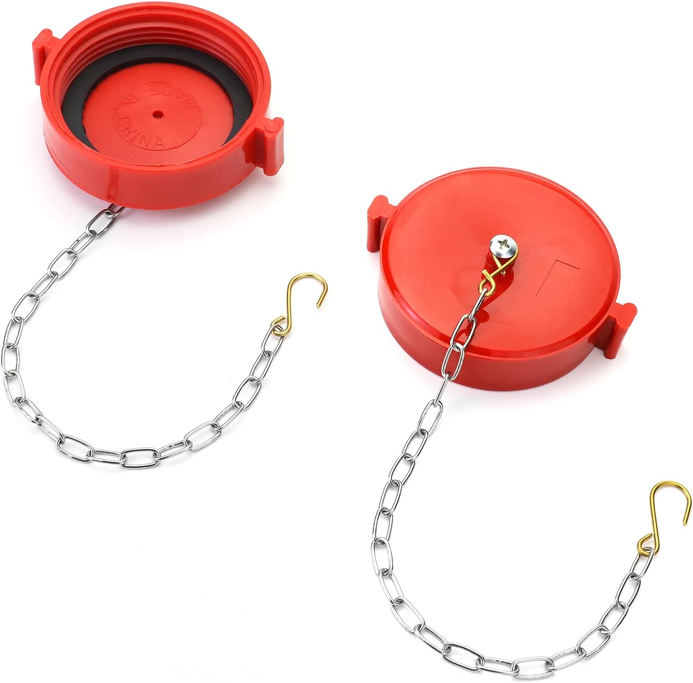 Amazon.com: 2 Pack Fire Department Connection Caps with Screws Aluminum ...