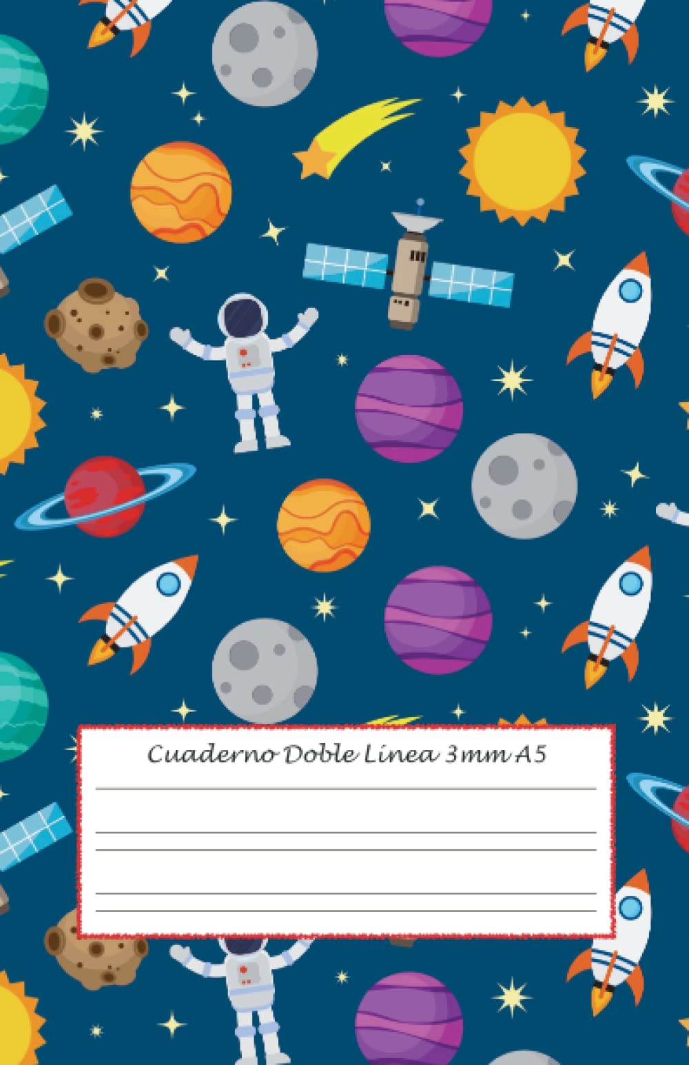 Buy Cuaderno Doble Línea 3mm A5: cuaderno doble raya niños con portada ...