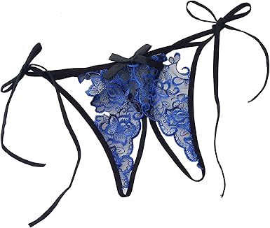 HTRUIYATY Perizoma Aperto Donna Mutandine di Pizzo Regolabili Sexy ...