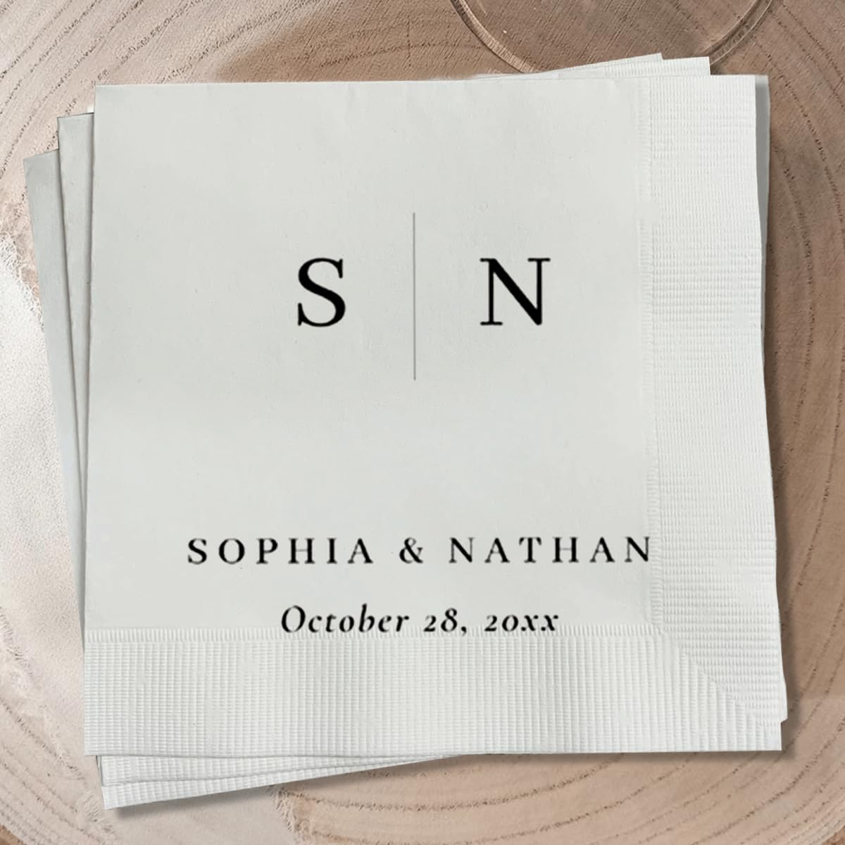 Amazon.com | Personalized Cake Napkins For Wedding Reception, Wedding ...