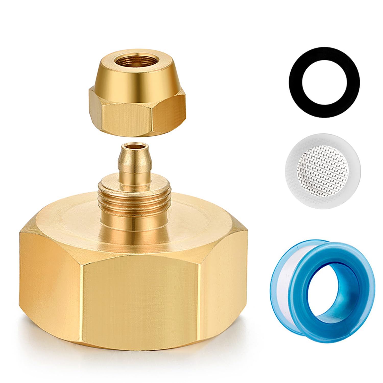Amazon.com: SIGURANTA Garden Hose Drip irrigation Adapter,Brass 3/4"GHT ...