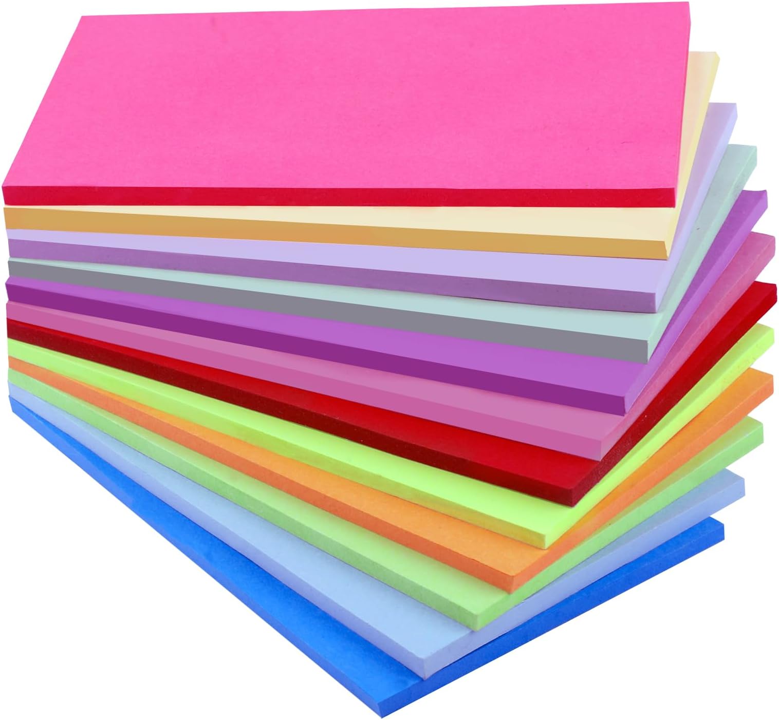 12 Pads Sticky Notes, Large Sticky Pads, 12 Brilliant Colors Book Tabs ...