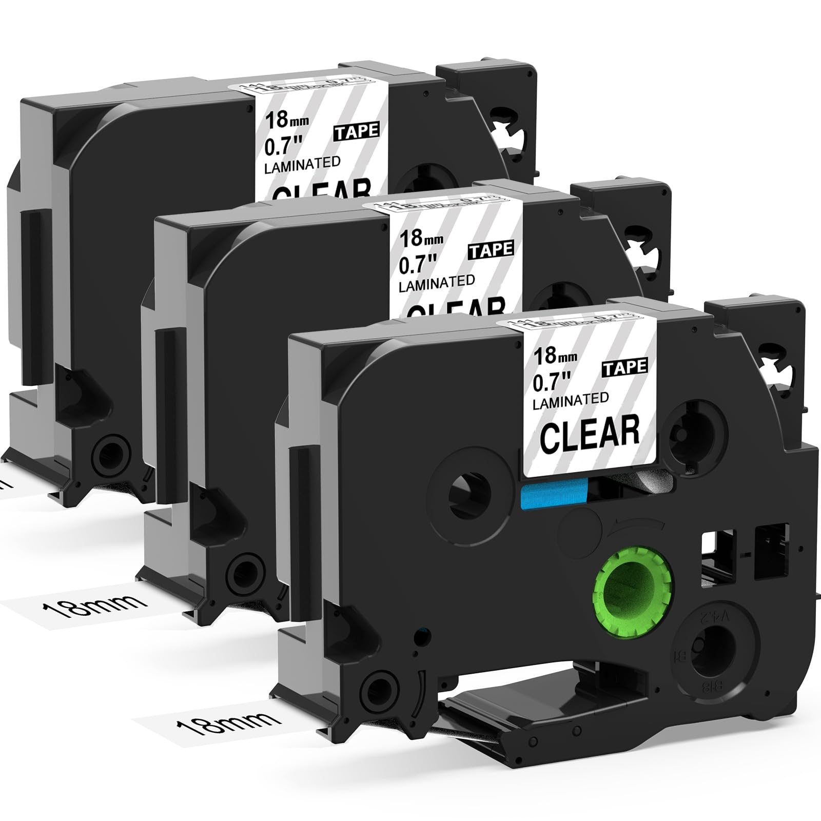 3X MarkField Compatible 18mm Clear Label Maker Tape Replacement for ...