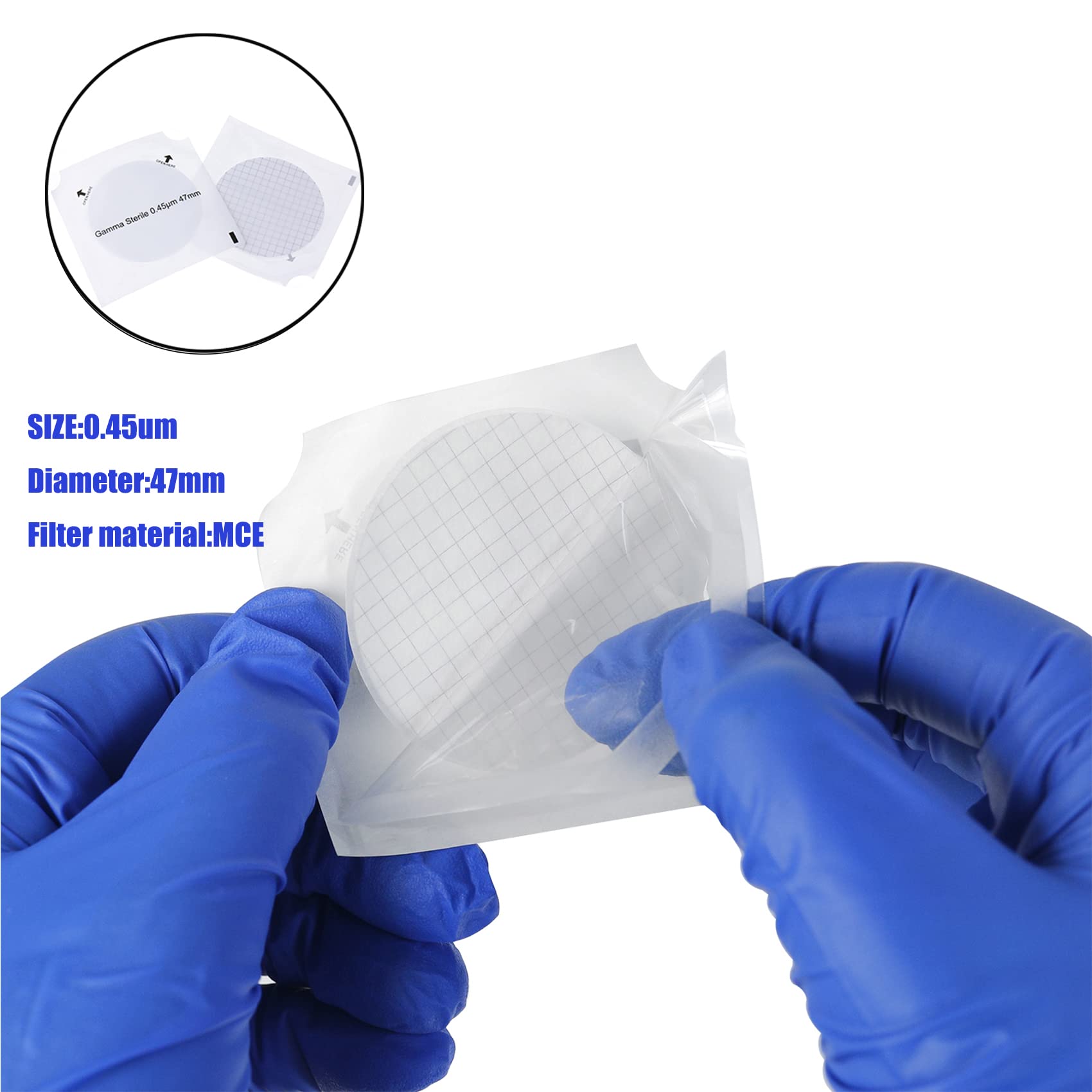 Snapklik.com : MCE Membrane Filter, ALWSCI Sterile MCE Gridded Membrane ...