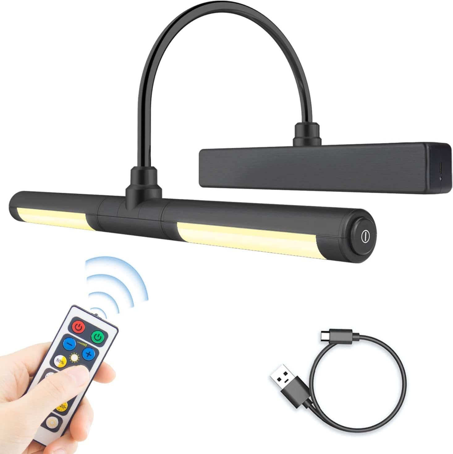 HONWELL Rechargeable Picture Light with Remote, LED Display Lamp 13 ...