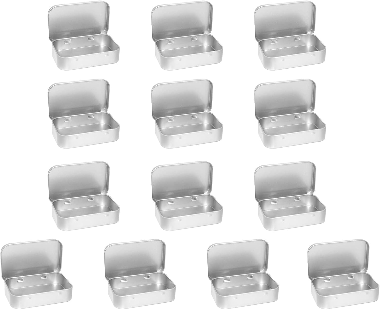 Amazon.com: 10PCS Mini Empty Storage Containers with Hinged Lid Metal ...