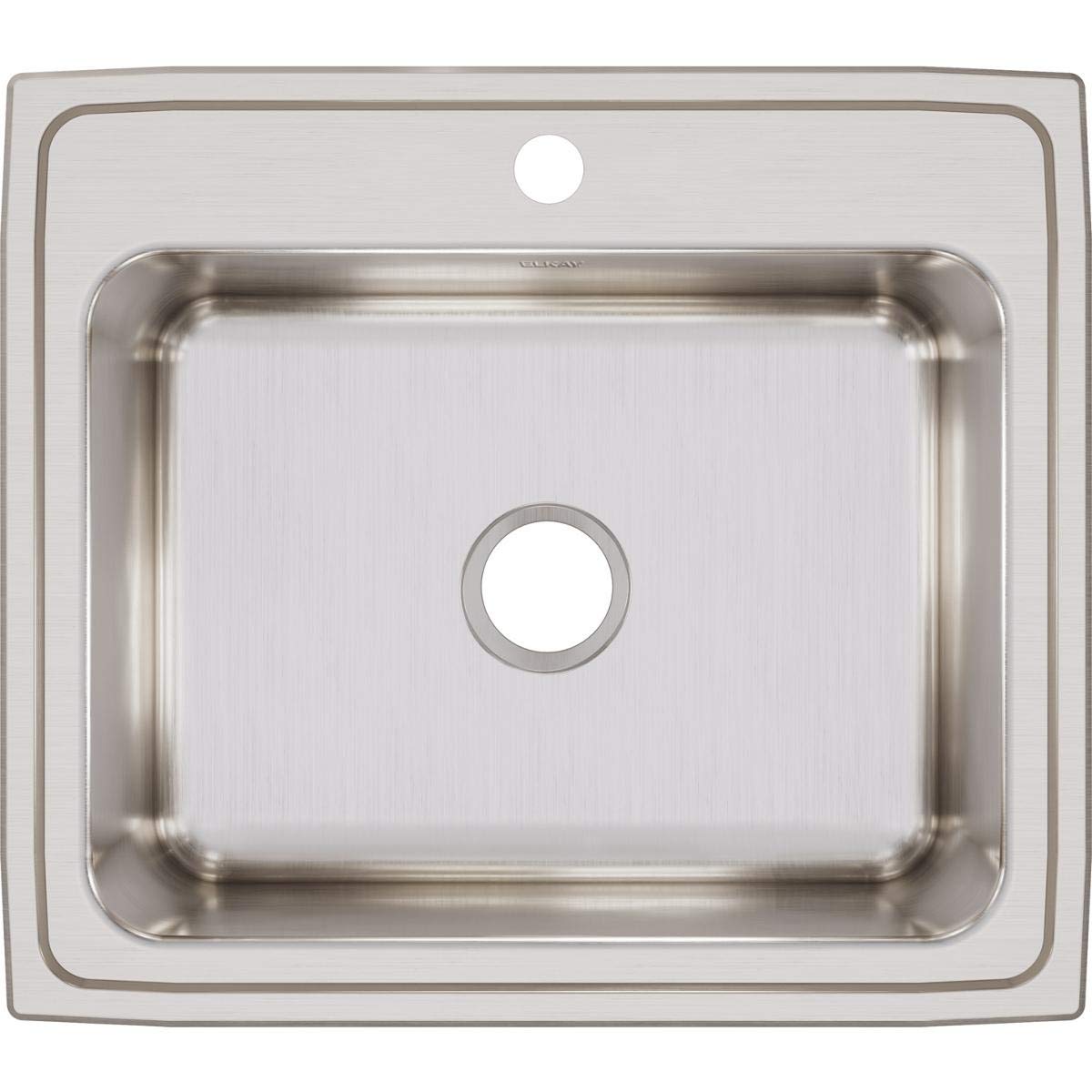 Elkay Lustertone DLR2522101 Single Bowl Top Mount Stainless Steel Sink ...