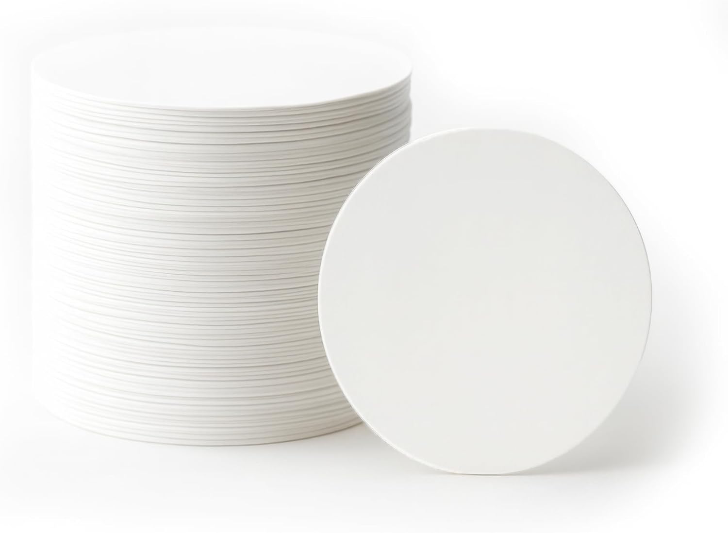Amazon.com: 50 Pieces Solid Core White Chipboard Circles - Extra Thick ...