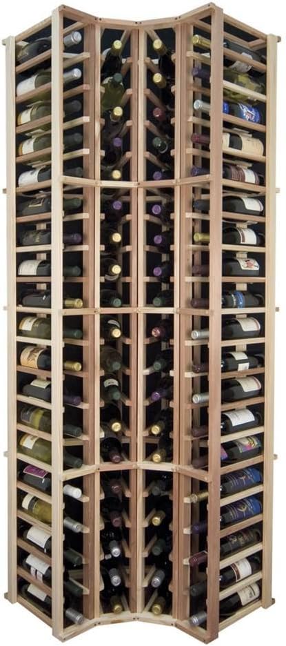 Amazon.com: Inside Corner Curved Wine Rack (Premium Redwood Unstained ...