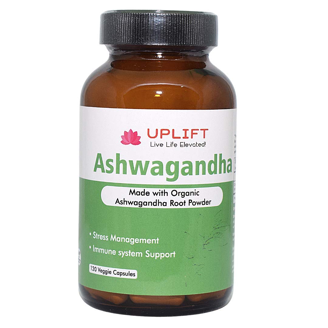 Buy Uplift Ashwagandha Veggie s(Made with Ashwagandha Powder)-120 Count ...