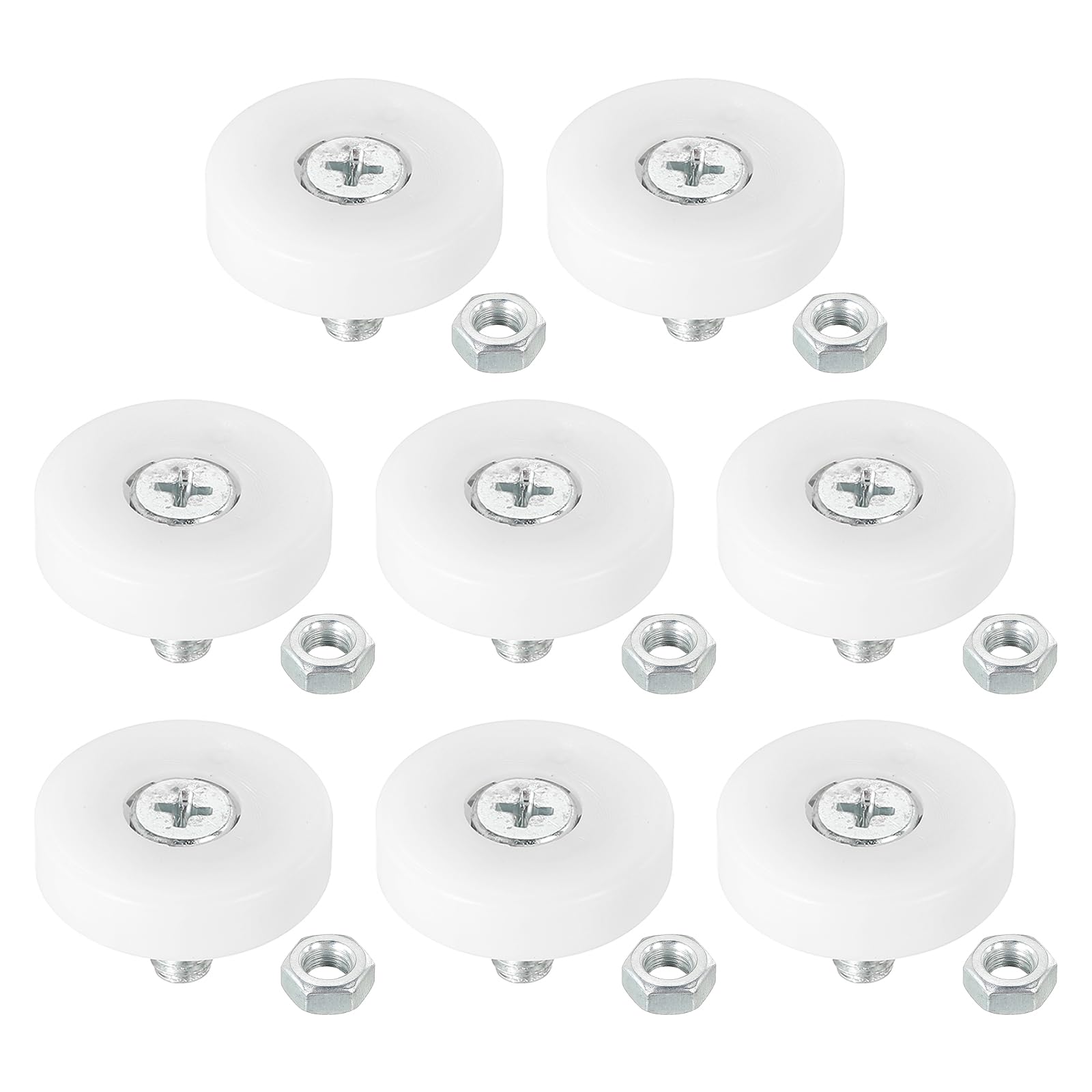 PATIKIL 26mm Drawer Rollers, 8 Pack Plastic Drawer Pulley Replacement ...