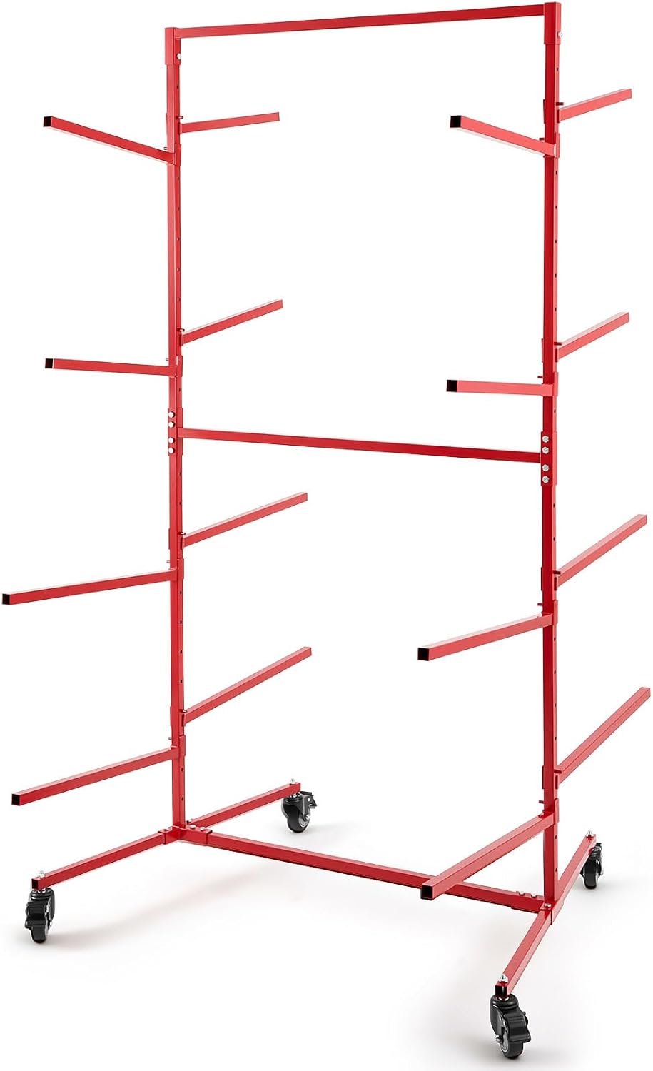 Amazon.com: Blulu Floor Mobile Bumper Storage Rack Heavy Duty Double ...