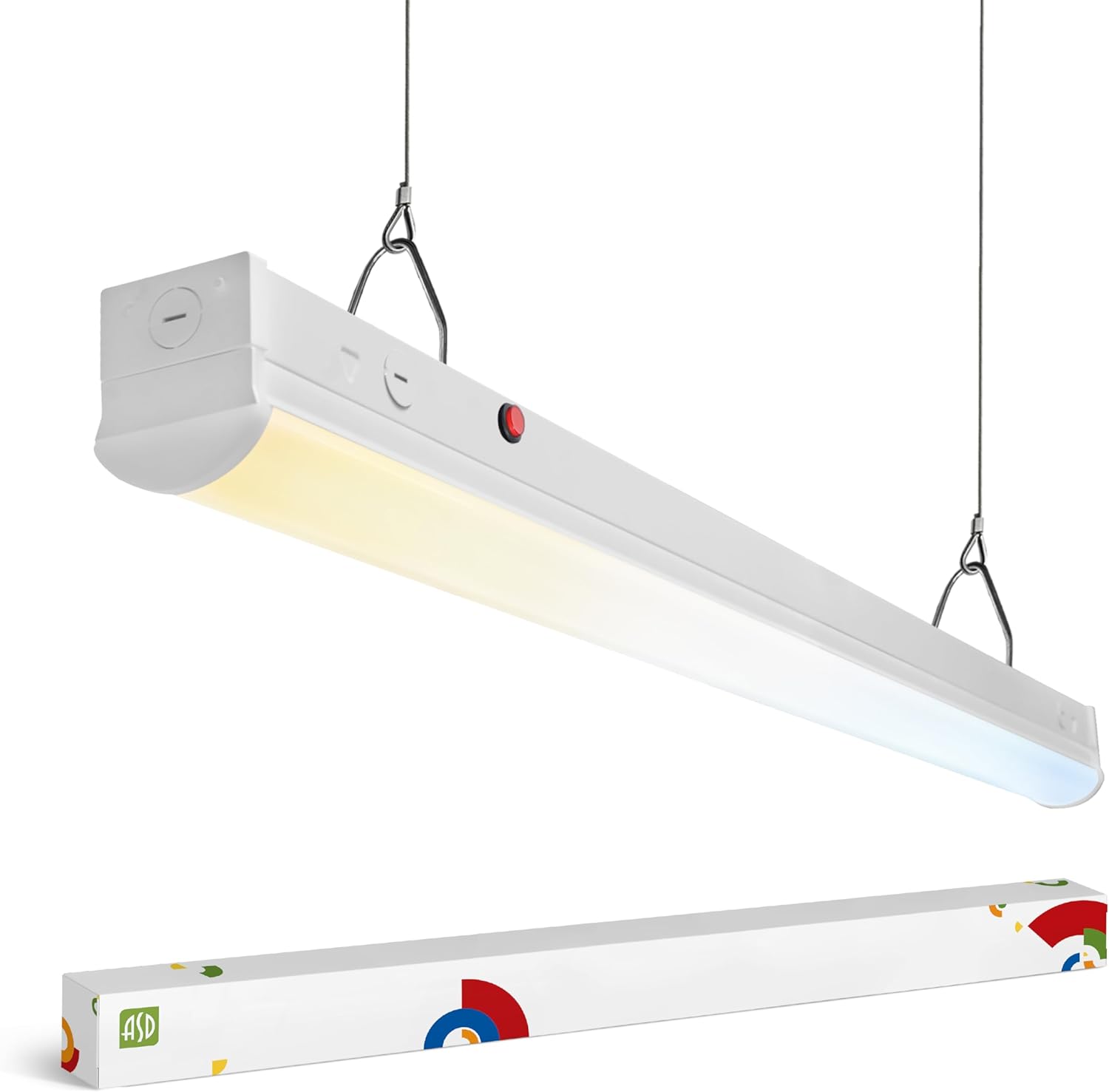 Amazon.com: ASD 4ft LED Linear Strip Light Fixture with Emergency ...