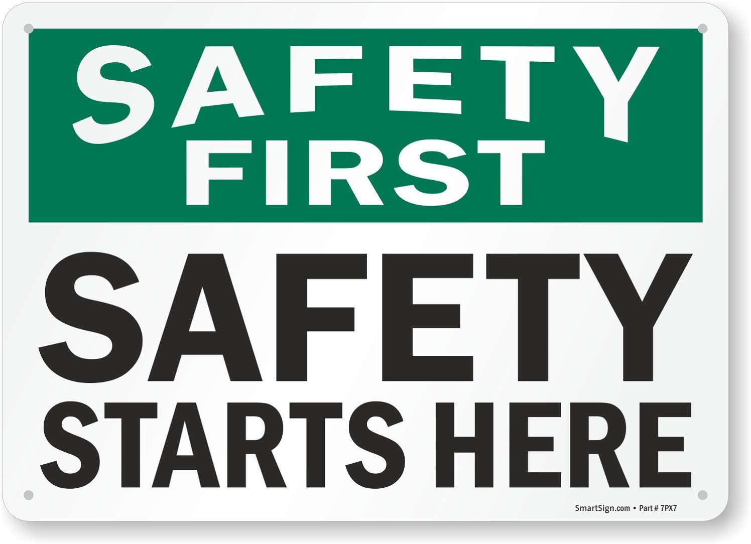 Amazon.com : Safety First Sign - Be Careful Be Aware Be Safe - 10" X 14 ...