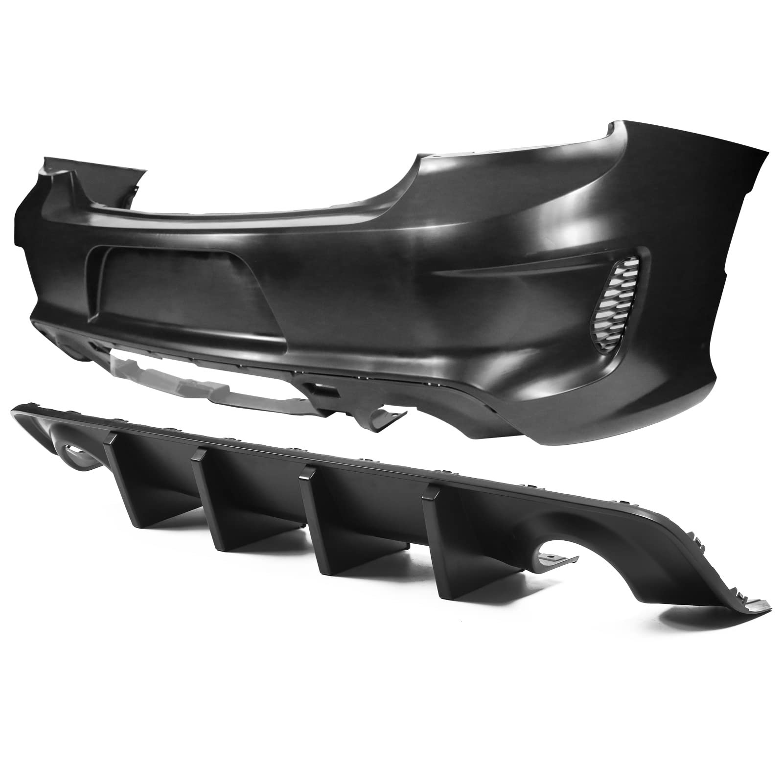 Amazon.com: IKON MOTORSPORTS, Rear Bumper Compatible With 2015-2023 ...