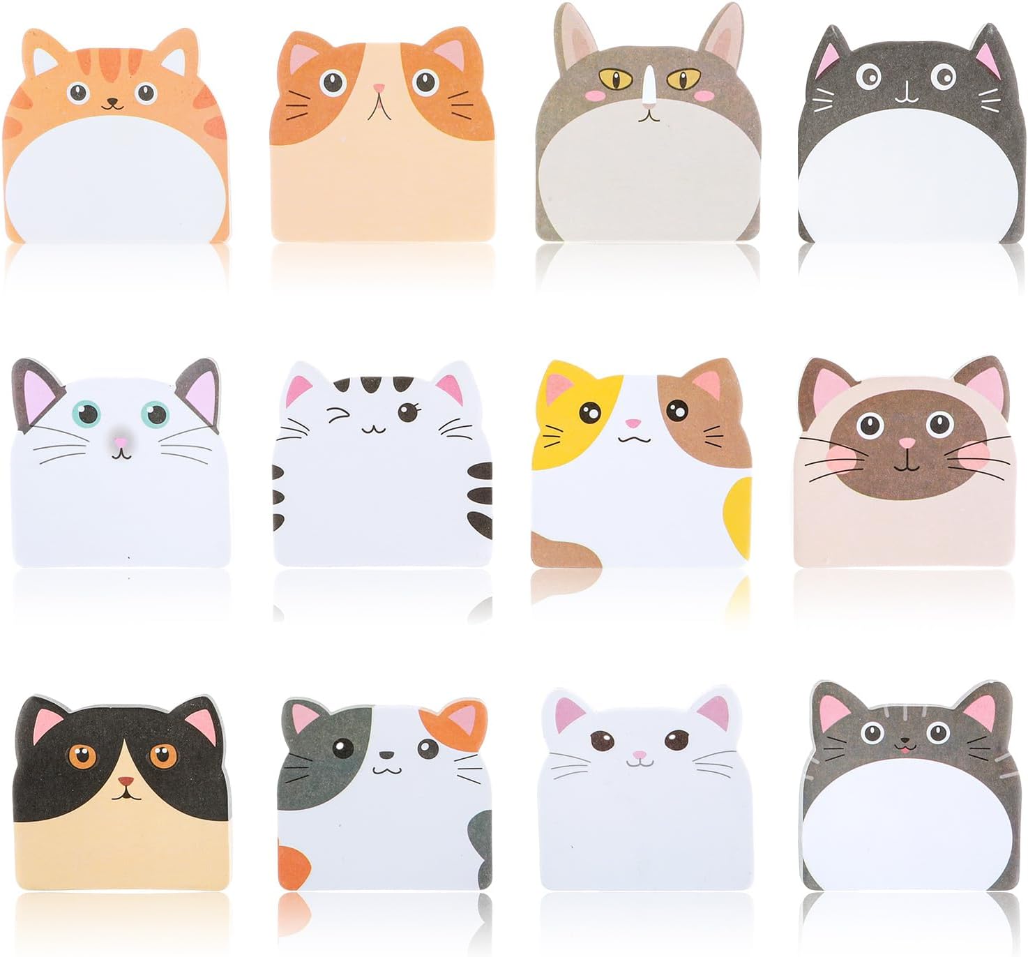 Ouligay 360 Sheets Cute Cat Sticky Notes Kawaii Cartoon Animal Sticky ...