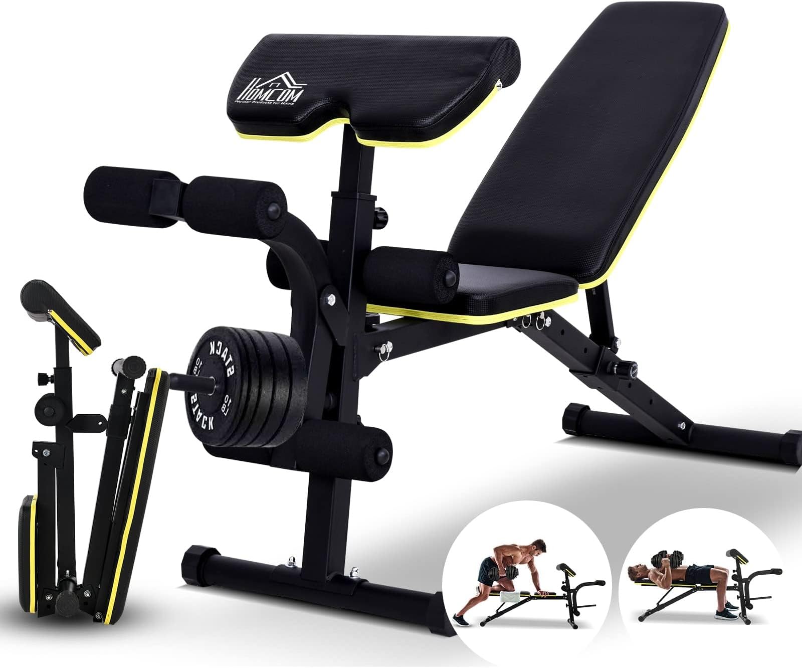 Adjustable Weight Bench - Multi-Functional Workout Bench Press Fitness ...