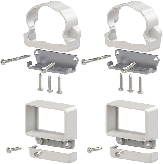 Veranda Traditional Williamsburg Vinyl Rail Line Bracket Kit (4-Pack ...