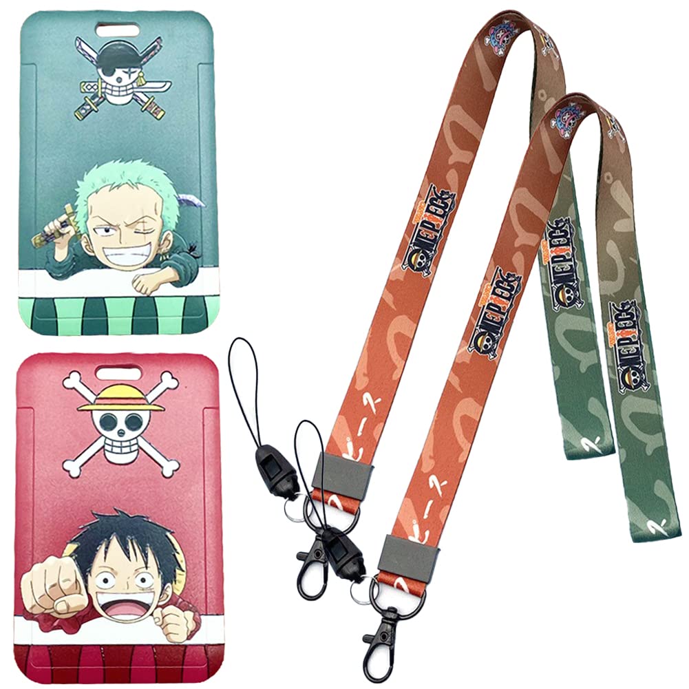 Buy USCW Luffy Lanyard with ID Badge Holder, Luffy Cartoon Lanyard ID ...