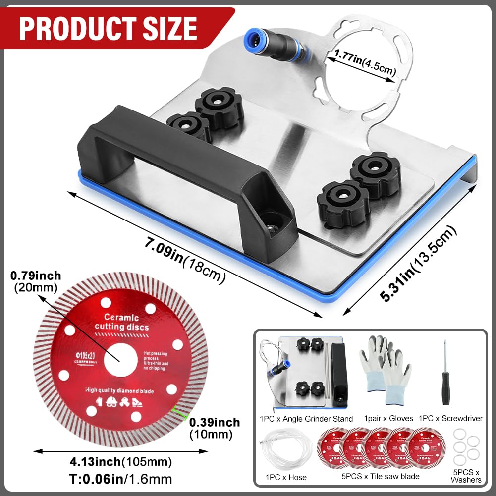 Snapklik.com : 45 Degree Tile Chamfering Tool Angle Grinder Stand For ...