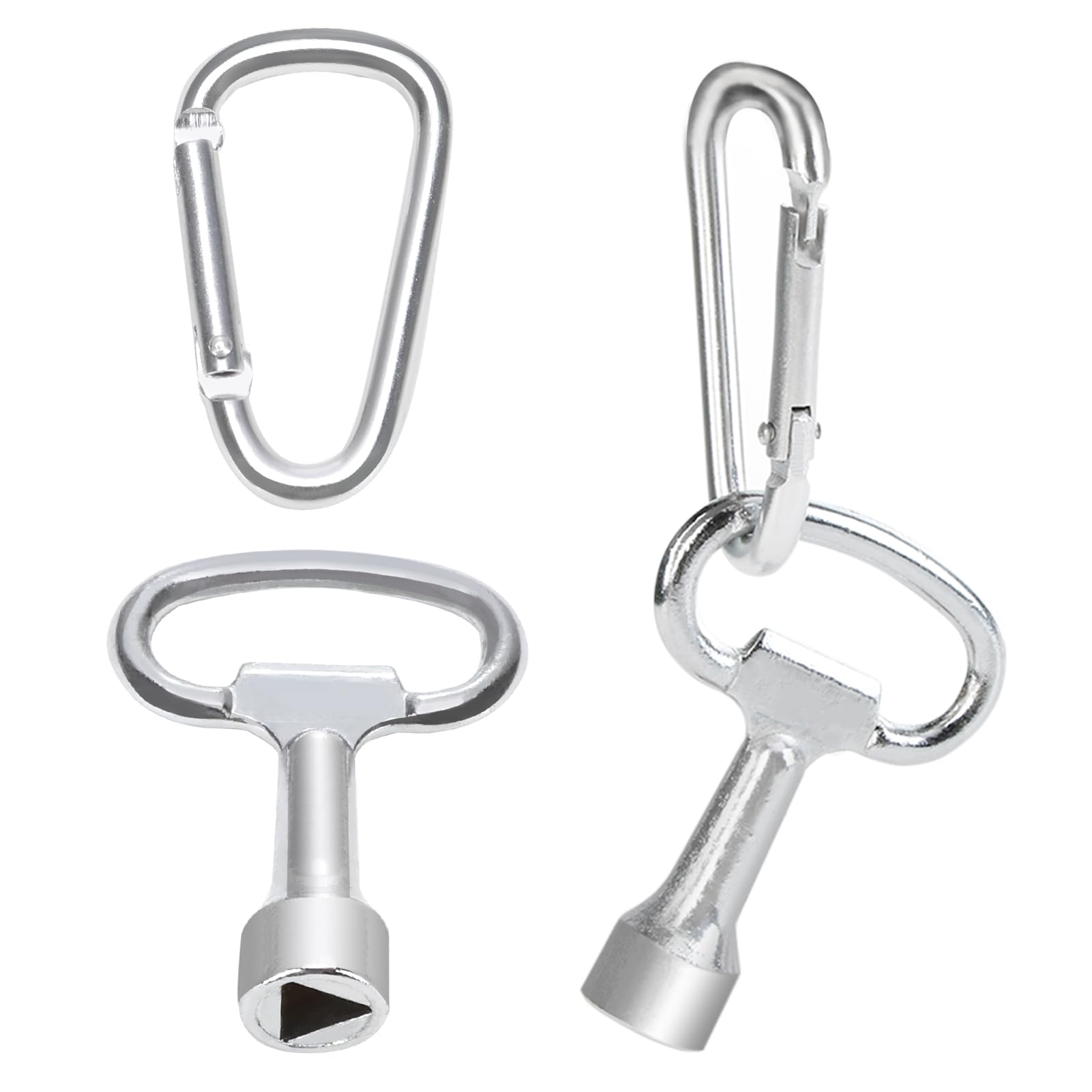 Miunpri Triangle Socket Key Set, Keyring with Metal Spring Hook 2 pcs ...