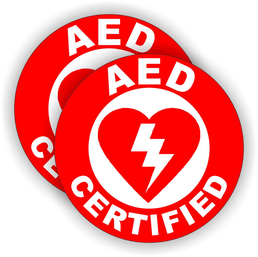 Buy AED Certified Hard Hat Stickers | Helmet Decals Labels Rescue EMT ...