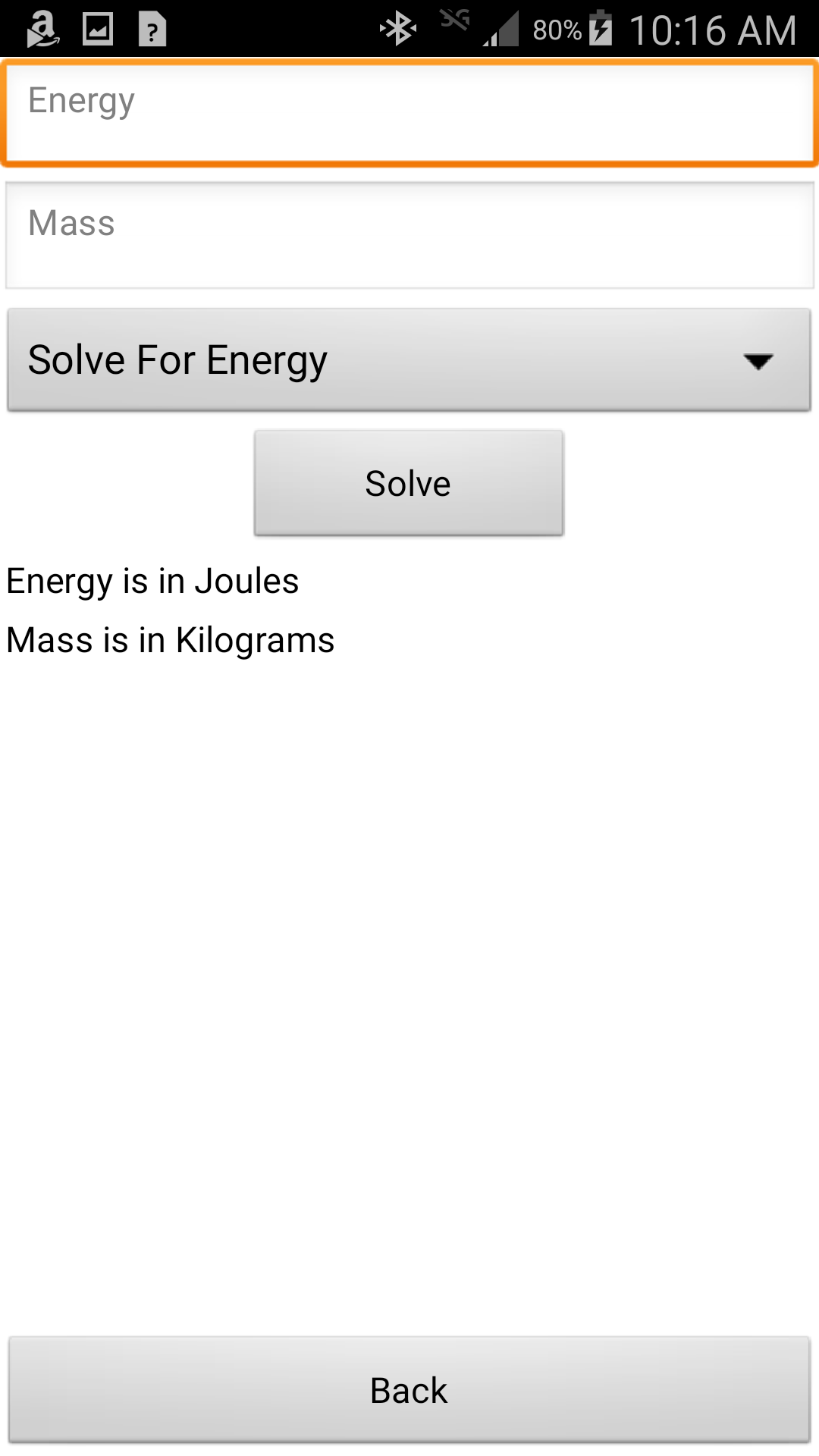 Aplicación Physics Calculator en Amazon Appstore