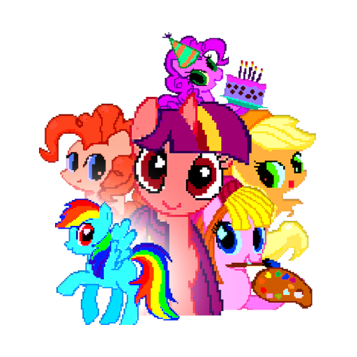 Pony Color By Number - Unicorns Pixel Art Coloring Book;Coloring Games ...