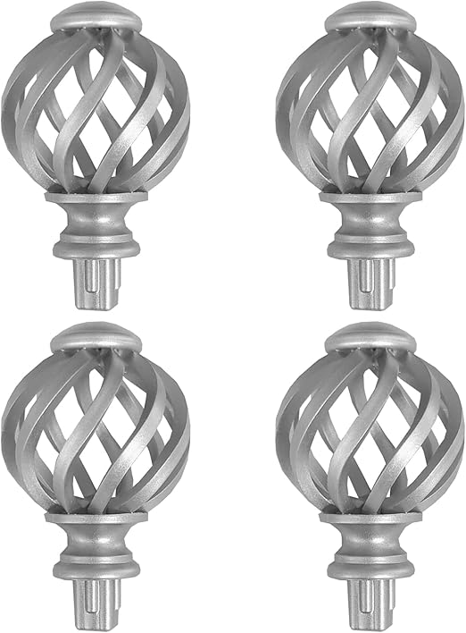 Amazon.com: Kowibcl Finials for Curtain Rods, 4 Pcs Curtain Rod Finials ...