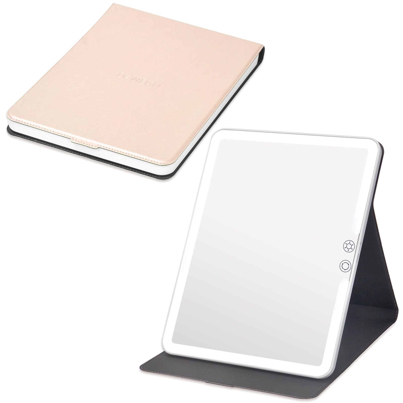Snapklik.com : Deweisn Folding Compact Travel Lighted Makeup Mirror