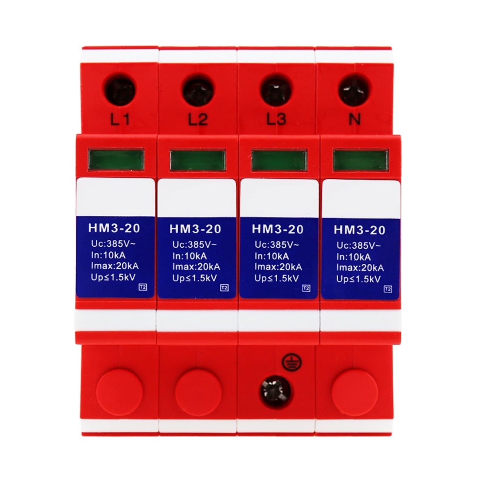 Snapklik.com : Type 2 Surge Protective Device 380V 20KA Three-Phase ...