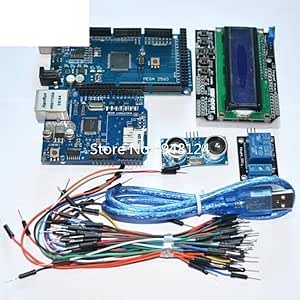 Mega 2560 r3 for arduino kit + +breadboard Cable + Relay Module+ W5100 ...