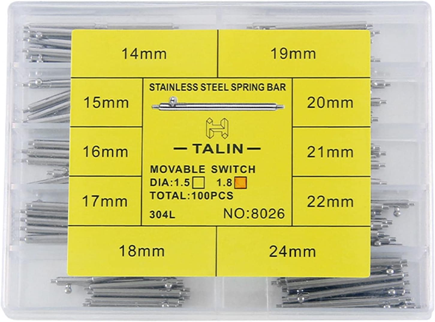 Amazon.com: Upgraded Watch Pins Heavy Duty Spring Thickness 1.5/1.8mm ...