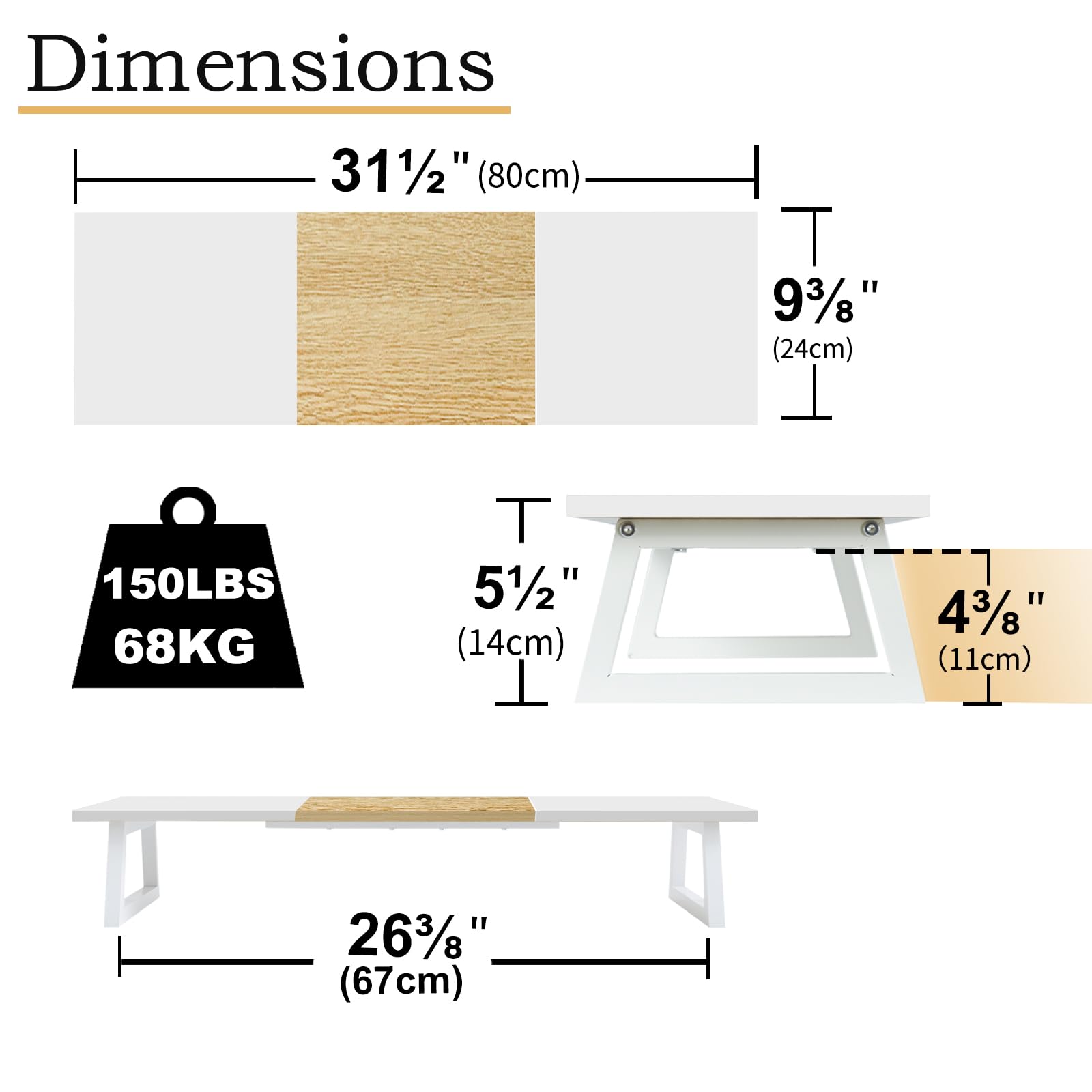 Snapklik.com : TEAMIX Dual Monitor Riser