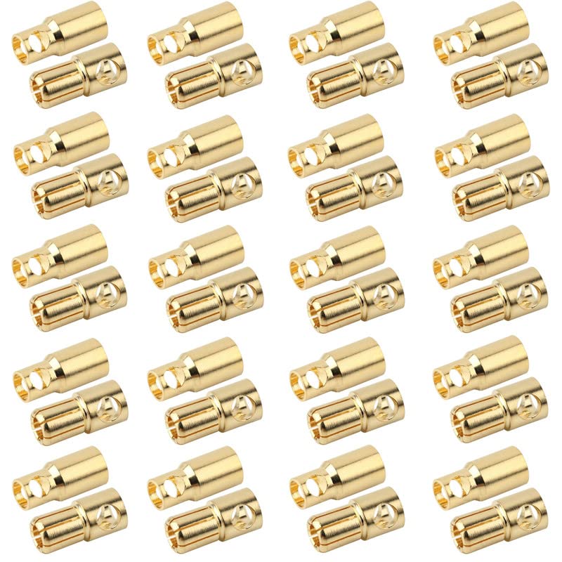 Amazon.com: LINSYRC 20 Pairs Gold-Plated 6MM 6.0MM Banana Plug Bullet ...