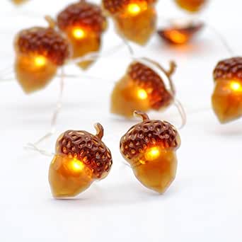 Amazon.com: Impress Life Thanksgiving Decoration Acorn String Lights ...