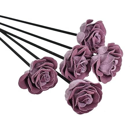Amazon.com: LOOGOOL 5Pcs Diffuser Sticks Wood Chinese Rose Flower ...
