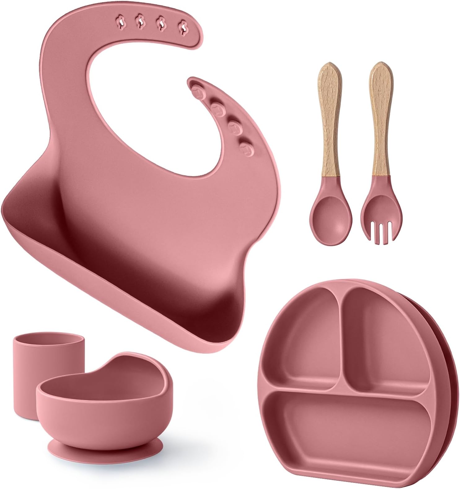 Amazon.com: CHILDLIKE BEHAVIOR Baby Weaning Set - 5 Piece Sage Green ...