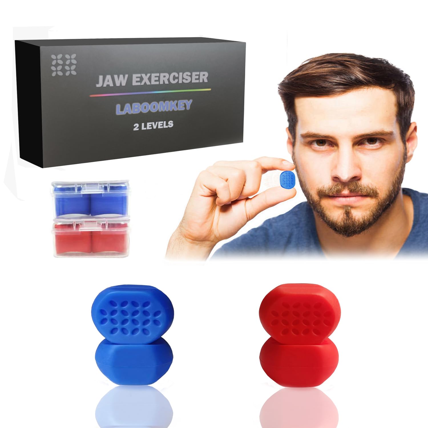 Amazon.com: Jawline Exerciser for Men & Women - 4 Resistance Levels ...