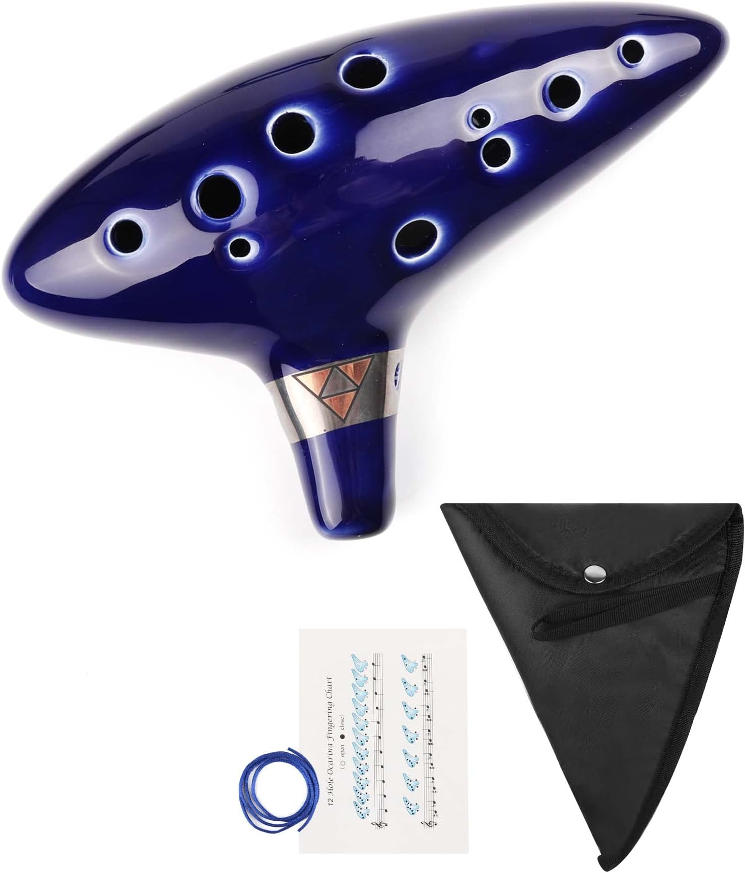 Amazon.com: Mr.Power 12 Holes Ocarina Alto C Flute Occarina Taps Blue ...