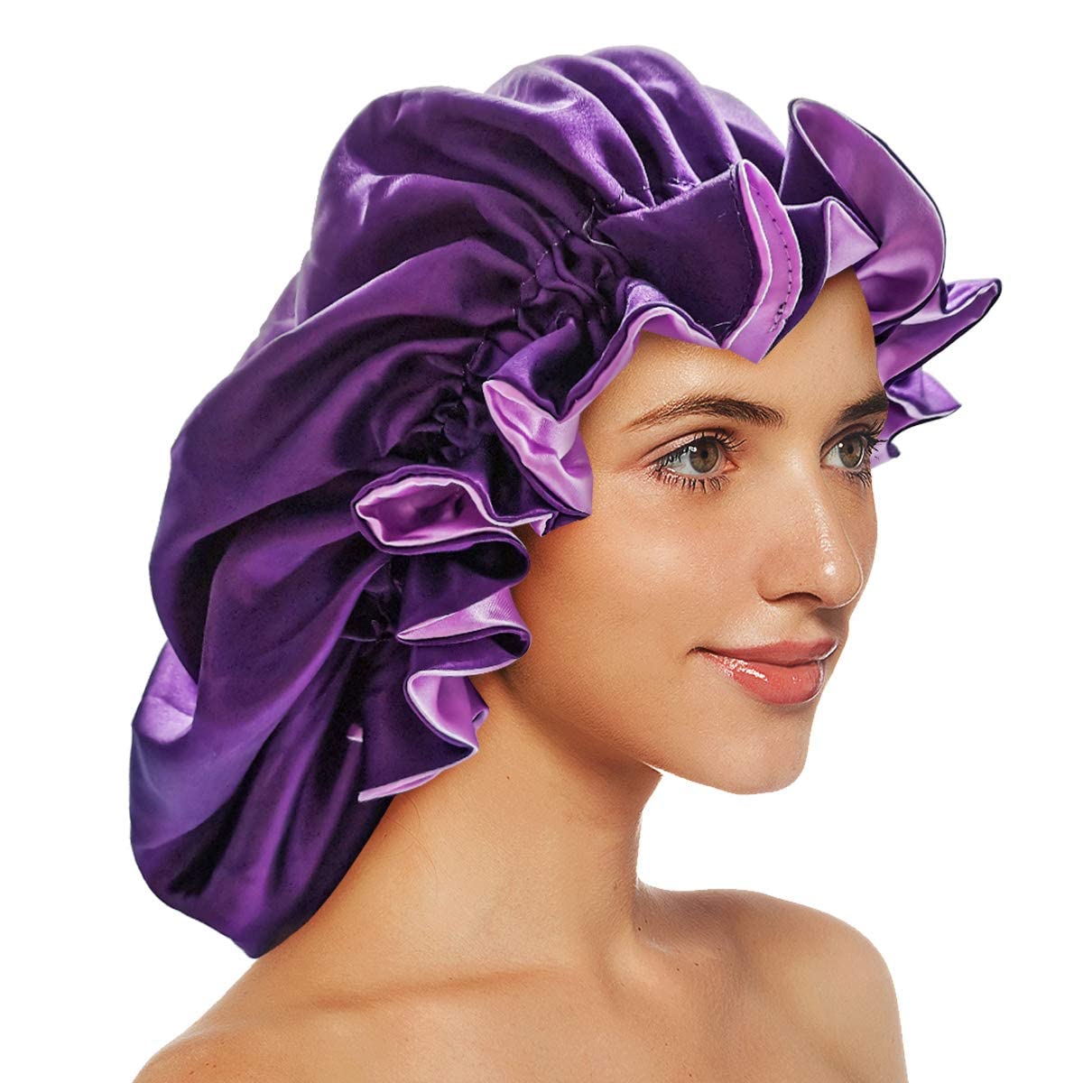 Buy Fashion & Beauty Land Satin Silk Hair Bonnet cap with 3 Primium ...